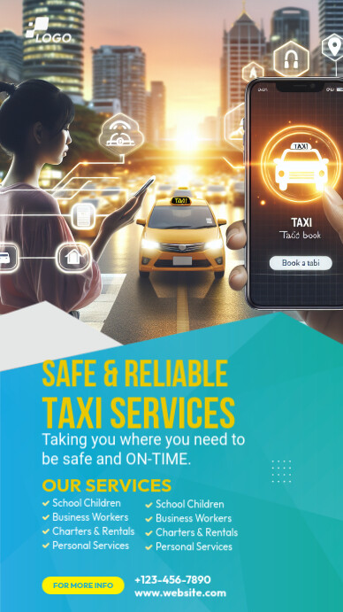 Taxi Booking Ad Template | PosterMyWall