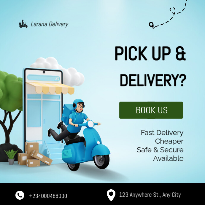 Copy of Taxi Motor Bike Track Driver Delivery Service | PosterMyWall