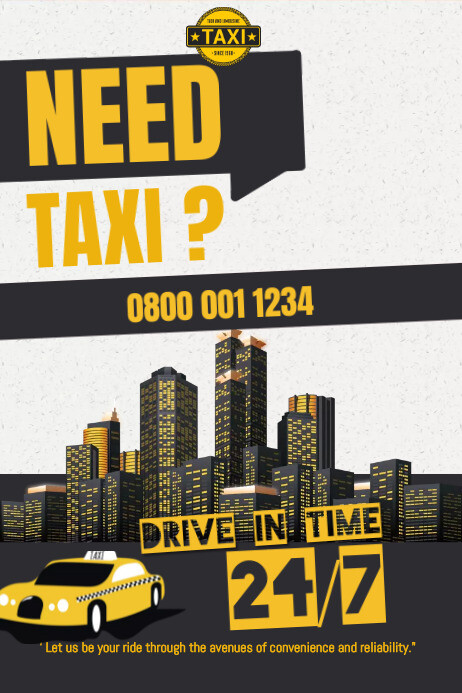 TAXI SERVICES Template | PosterMyWall