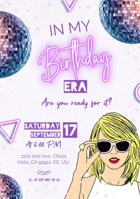 taylor swift invitation Template | PosterMyWall