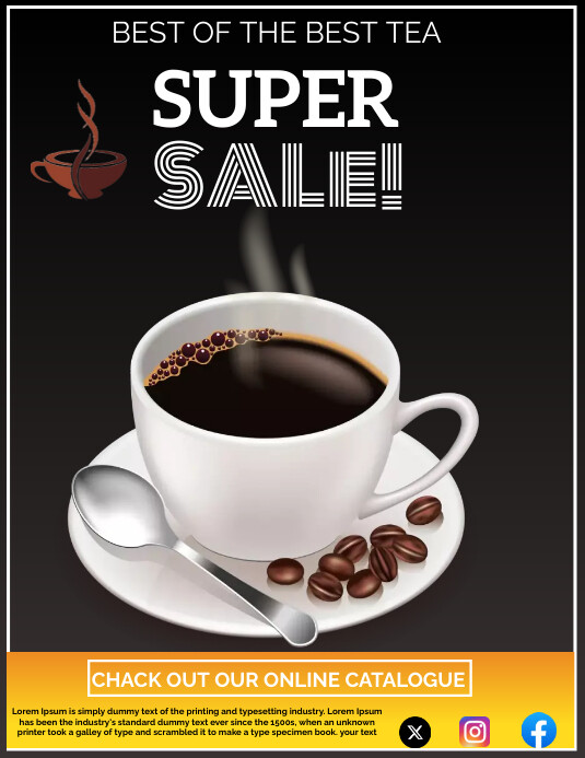tea flyer and coffee flyer Templat | PosterMyWall