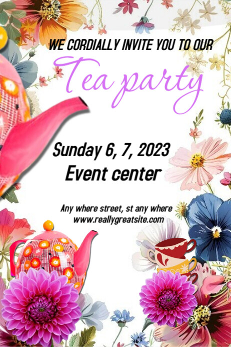 Tea party Template | PosterMyWall