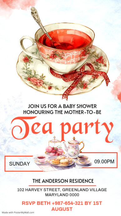 TEA PARTY Template | PosterMyWall