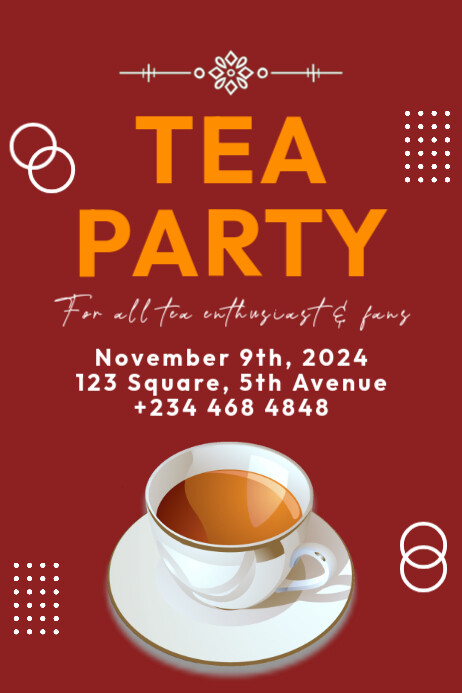 Modèle Tea Party flyer | PosterMyWall