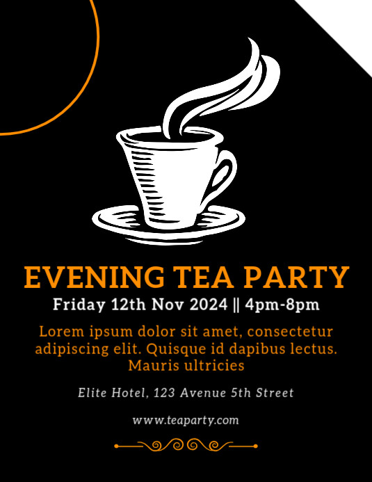 Tea Party flyer Template | PosterMyWall