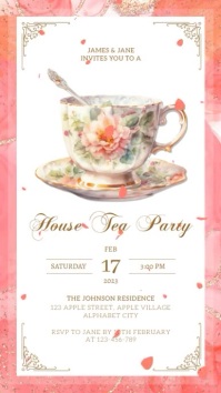 Tea Party Invitation Template | PosterMyWall