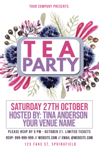 Tea Party Flyer Template | PosterMyWall