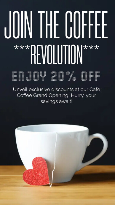 Tea Shop Grand Opening Instagram Story Template | PosterMyWall