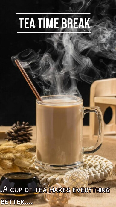 Plantilla de Tea time break instagram story | PosterMyWall