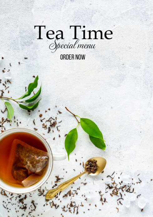 Copy of tea time special menu order now instagram post templete ...