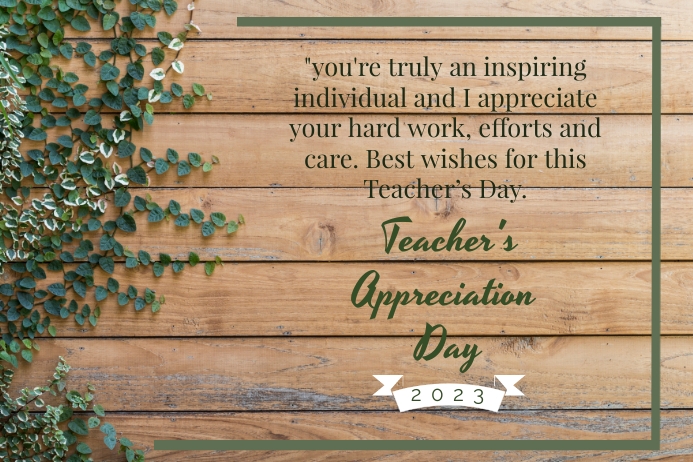 Teacher’s day poster Template | PosterMyWall