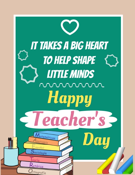 Teacher's big heart Template | PosterMyWall