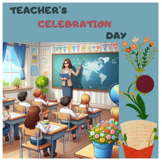 Teacher's day celebration Template | PosterMyWall