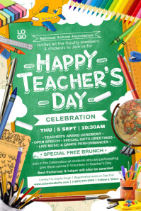 Teacher's Day Celebration Poster Template | PosterMyWall