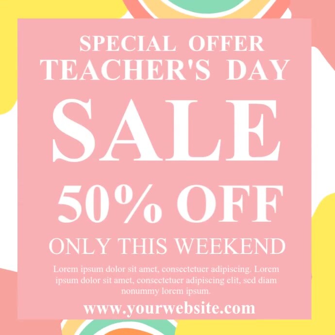 Teacher's Day Discount Template | PosterMyWall