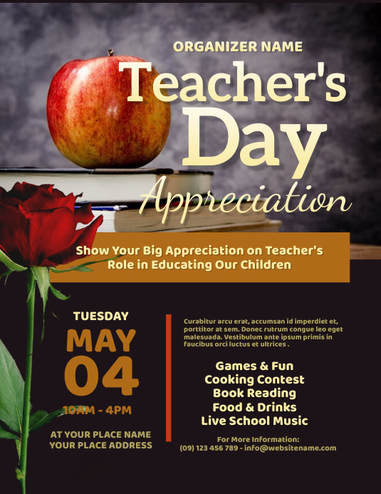 Teacher's Day Flyer Template | PosterMyWall