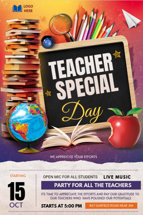 teacher's day poster Template | PosterMyWall