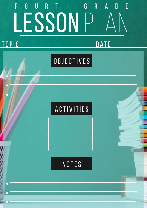 Teacher's Lesson Plan Template | PosterMyWall
