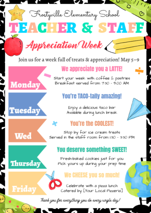 Teacher Appreciation Week A6 Template | PosterMyWall