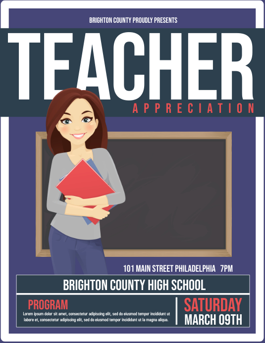 Teacher Appreciation Template | PosterMyWall