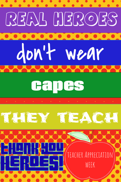 Copy of Teacher Appreciation- Super Hero | PosterMyWall