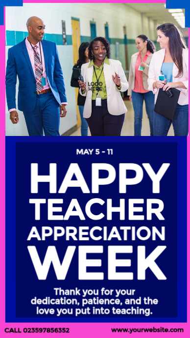 Teacher Appreciation Week Template | PosterMyWall