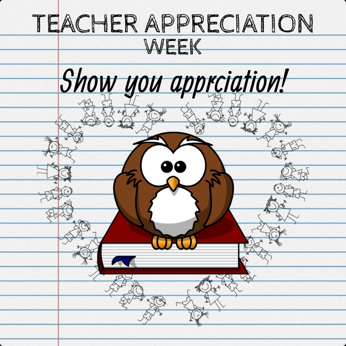 Teacher Appreciation Week Instagram post owl Templat | PosterMyWall