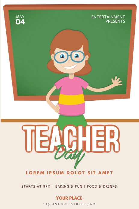 Teacher Day Flyer Template | PosterMyWall