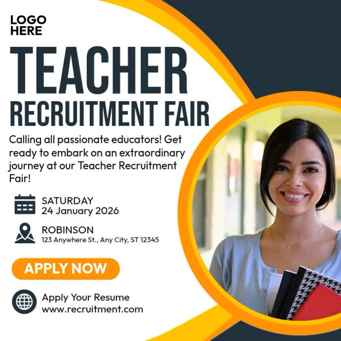 Teacher Job Fair Template | PosterMyWall
