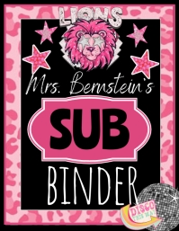 Teacher Binder cover disco Template | PosterMyWall