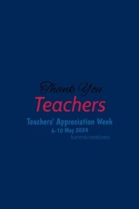 Teachers' Appreciation Week Template | PosterMyWall
