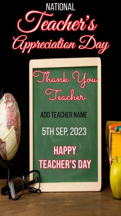 Plantilla de teachers appreciation day,teachers day (1) | PosterMyWall