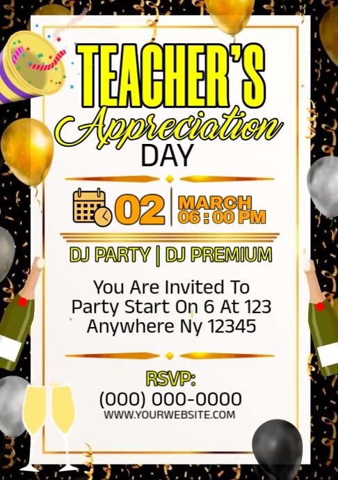 Teachers Appreciation Day Flyer Template | PosterMyWall