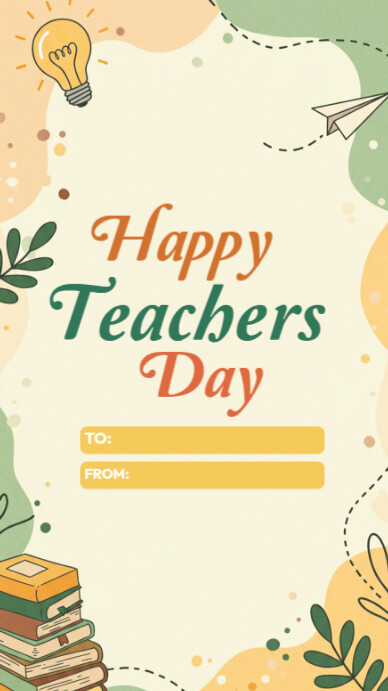 Plantilla de Teachers Day Card Template | PosterMyWall