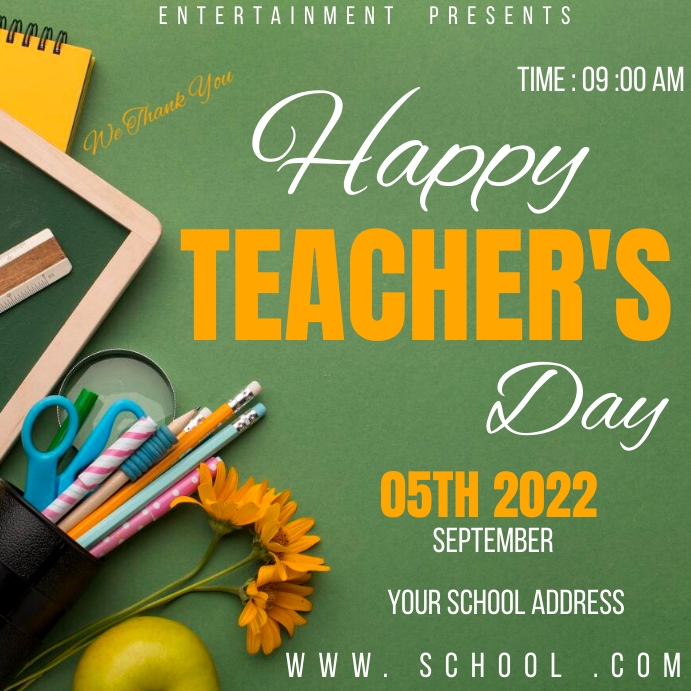 TEACHERS DAY Template | PosterMyWall