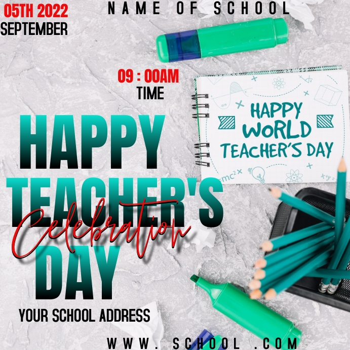 TEACHERS DAY Template | PosterMyWall