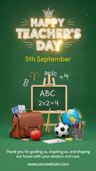 Teachers Day Greetings Instagram Reel Template | PosterMyWall