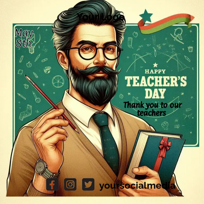 Teachers Day Poster Template | PosterMyWall