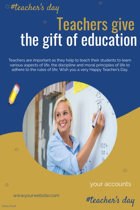 Teachers day poster Template | PosterMyWall