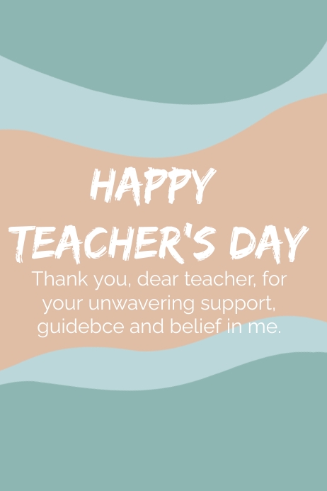 Teachers day poster Template | PosterMyWall