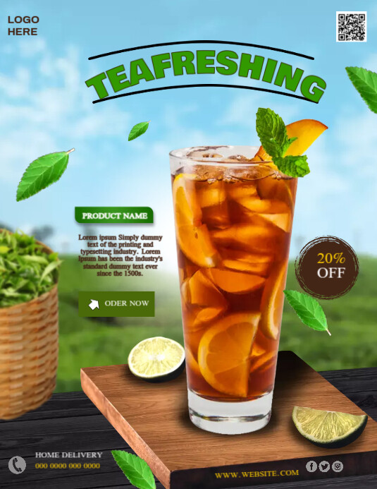 Teafreshing Ads Template | PosterMyWall