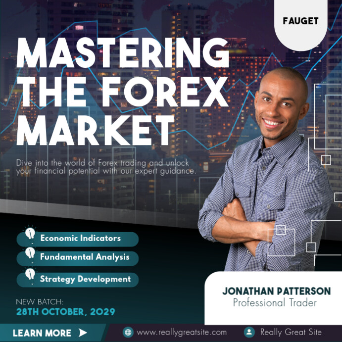 Teal and White Modern Forex Trading Course Instagram Post Template | PosterMyWall