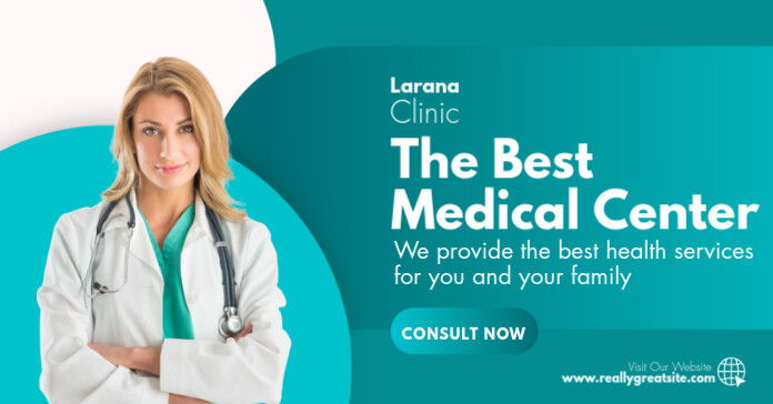 Copy of Teal And White Modern The Best Medical Center Facebook Ad ...