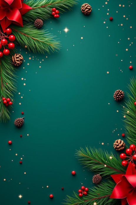 Teal Christmas corner frame Template | PosterMyWall