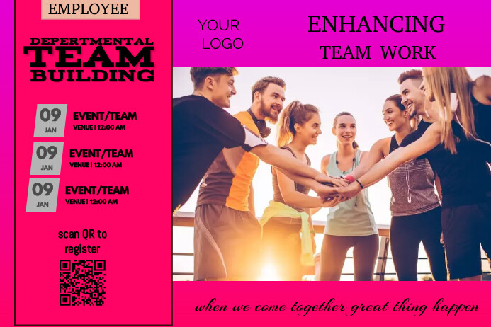 TEAM BUILDING POSTER Template | PosterMyWall