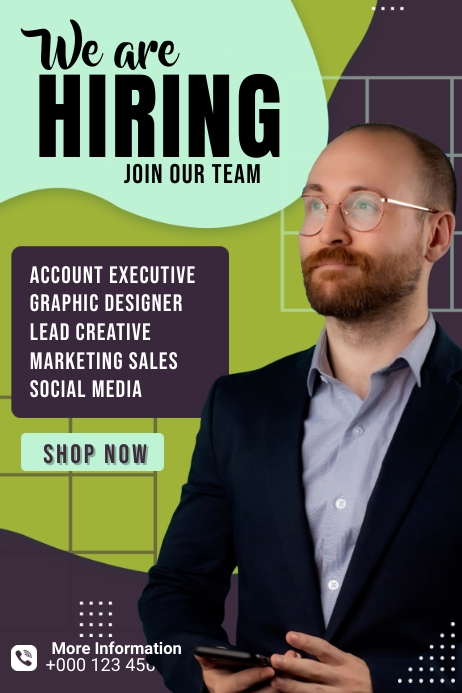 Team Hiring Business Template | PosterMyWall