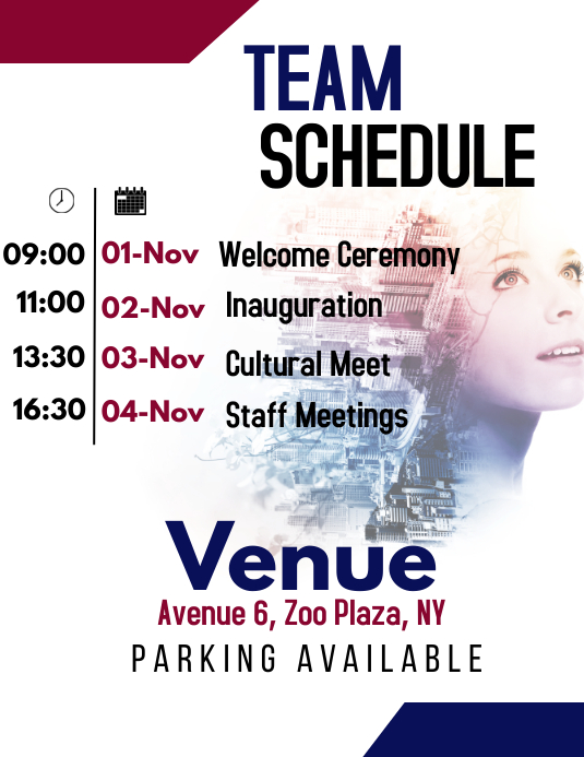 Team Schedules Template | PosterMyWall