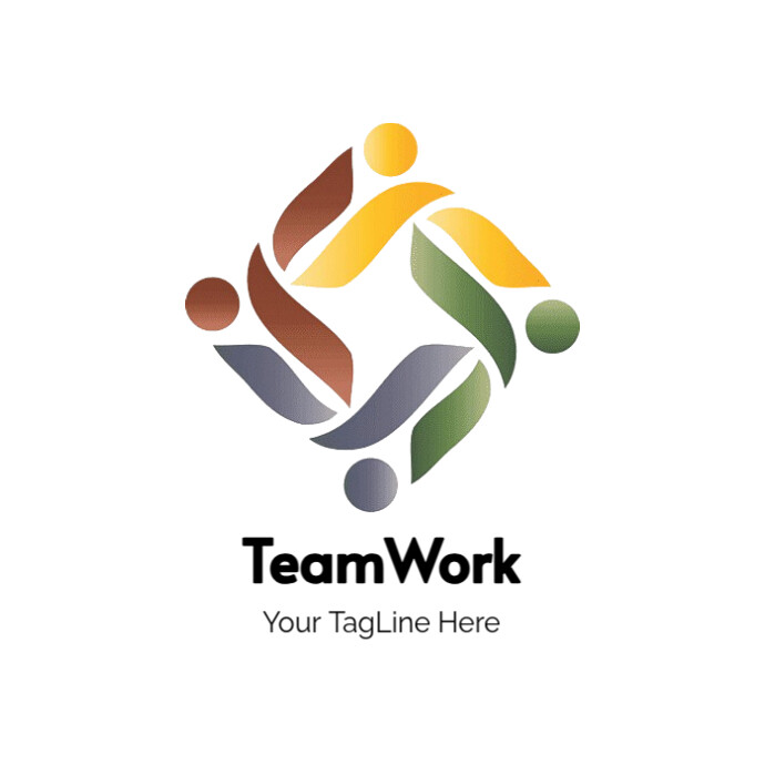 Copy of Teamwork Symbol Unique Logo Design | PosterMyWall