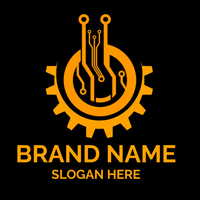 Copia de tech business logo, Technology logo | PosterMyWall