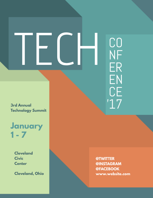 Tech Conference Template | PosterMyWall